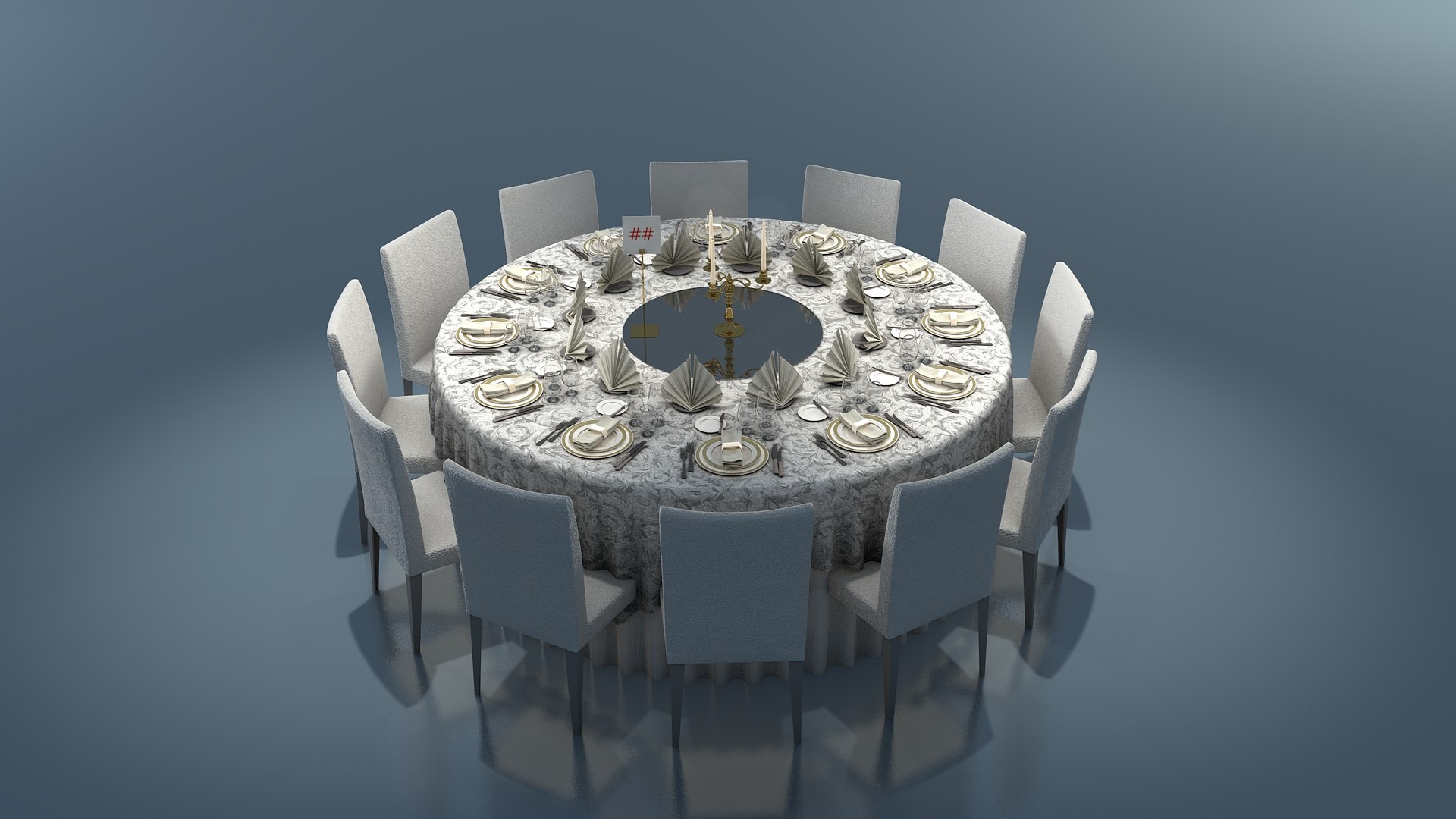 Table Dinner Model - TurboSquid 1679066