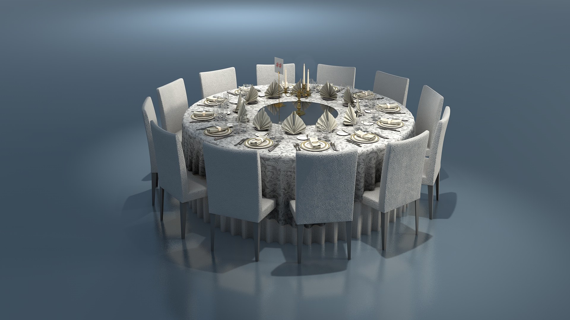 Table Dinner Model - TurboSquid 1679066