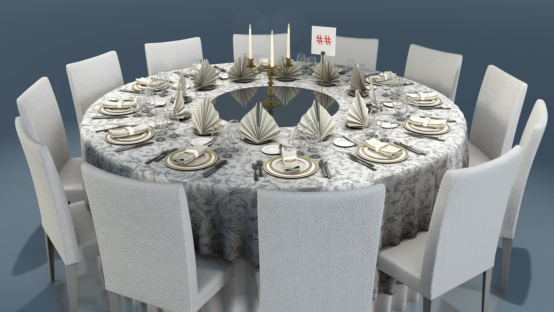 Table Dinner Model - TurboSquid 1679066