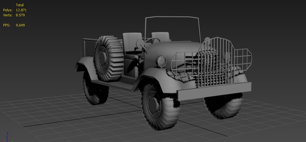 3d model vc5 military jeep