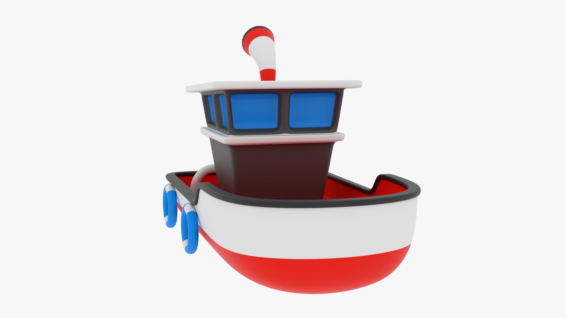 3D Cartoon Boat Model - TurboSquid 2372031