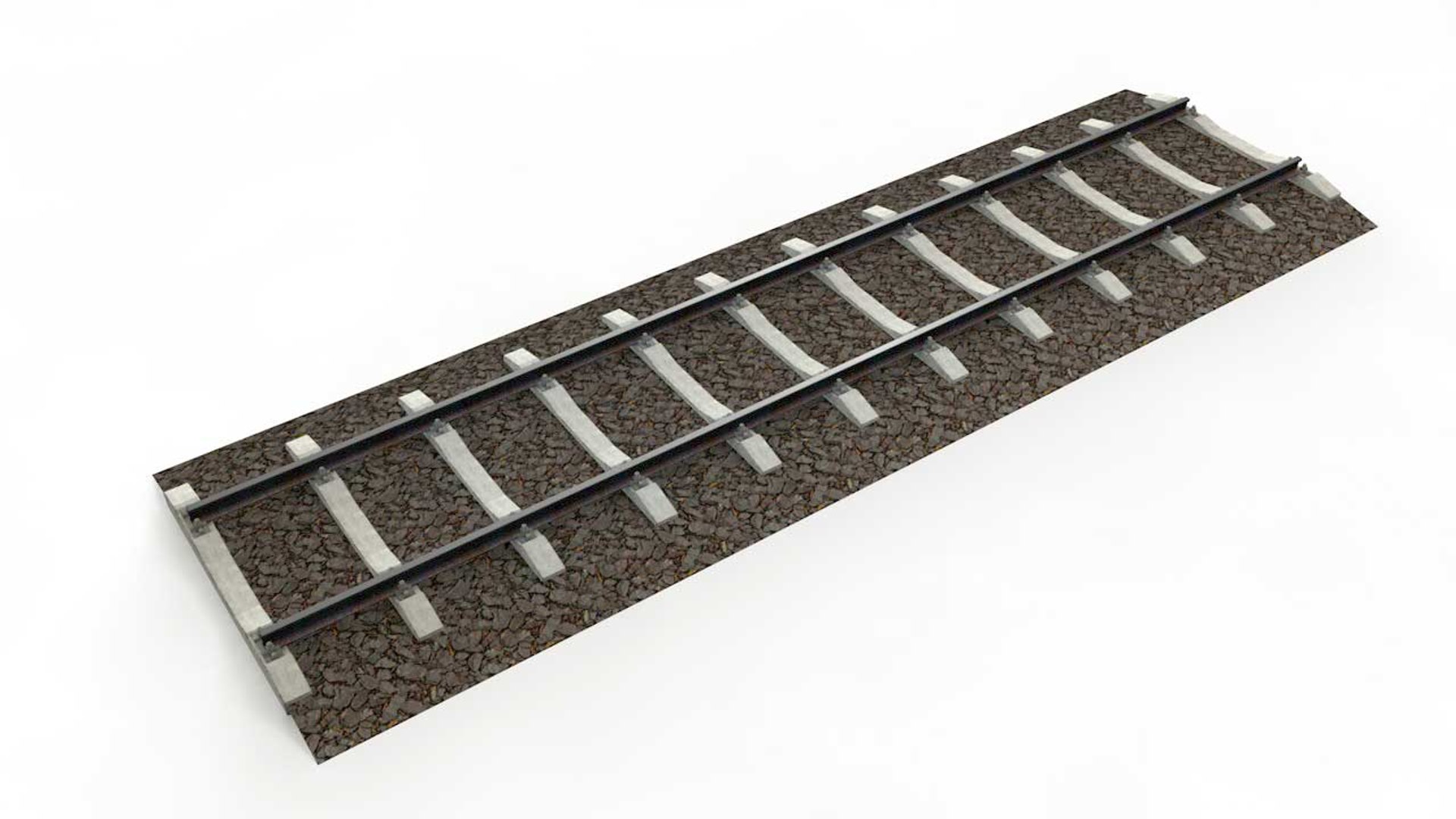 Railway Track 3D Model - TurboSquid 1568414
