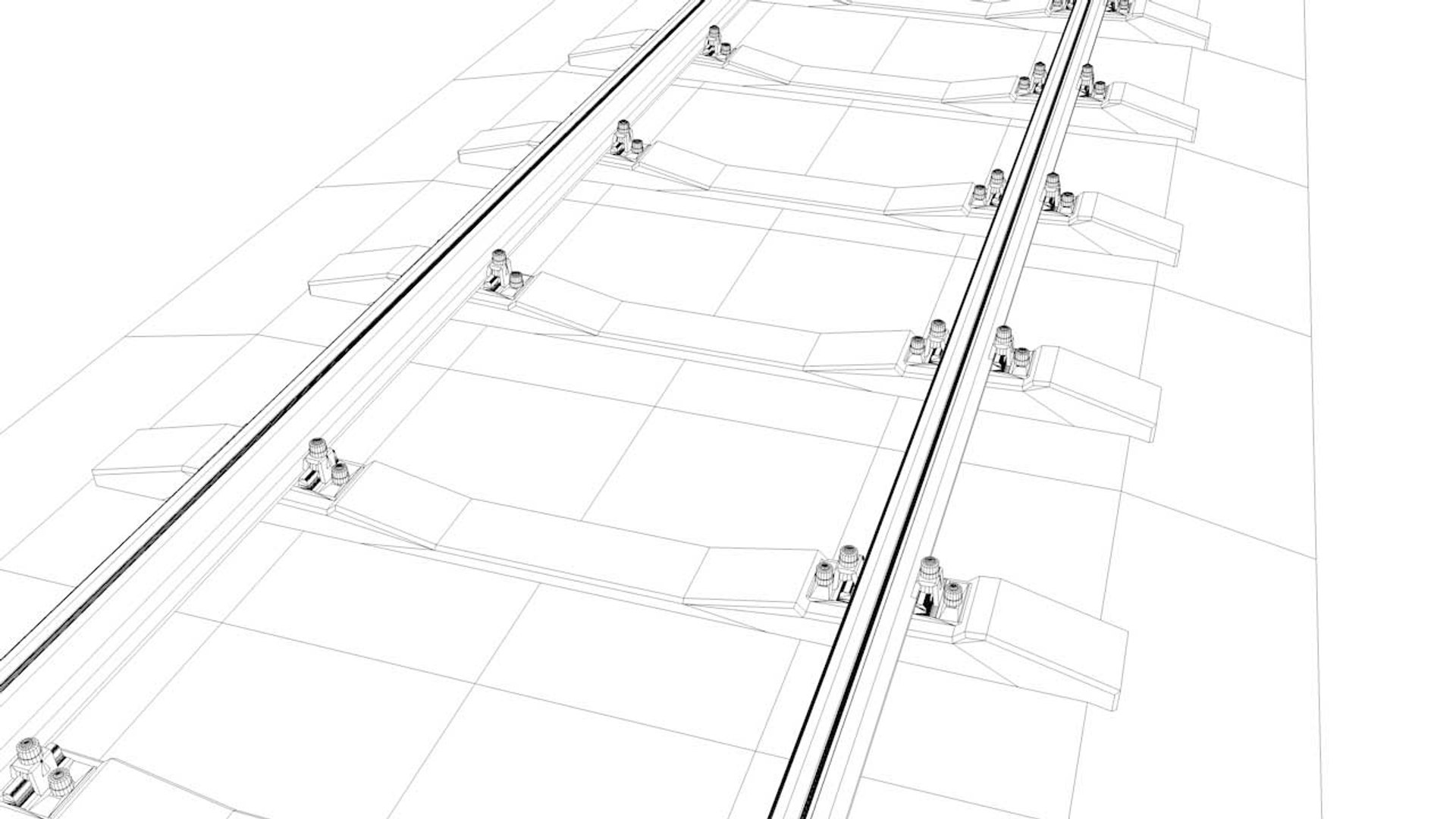 Railway Track 3D Model - TurboSquid 1568414