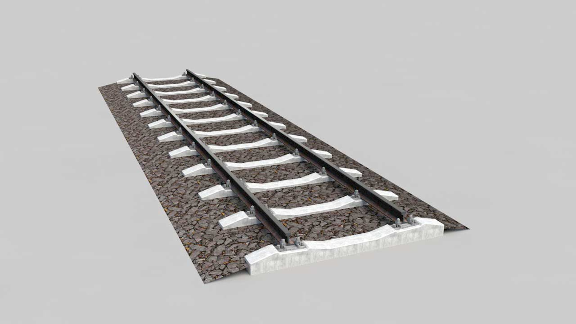 Railway Track 3D Model - TurboSquid 1568414