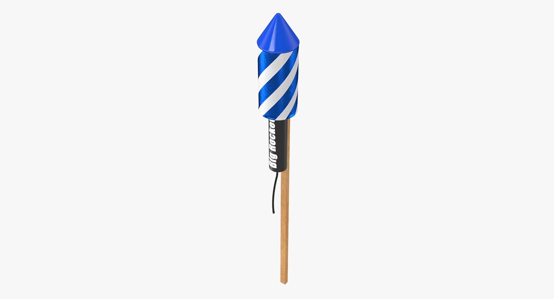 3D Firework Rocket Blue - TurboSquid 1301651