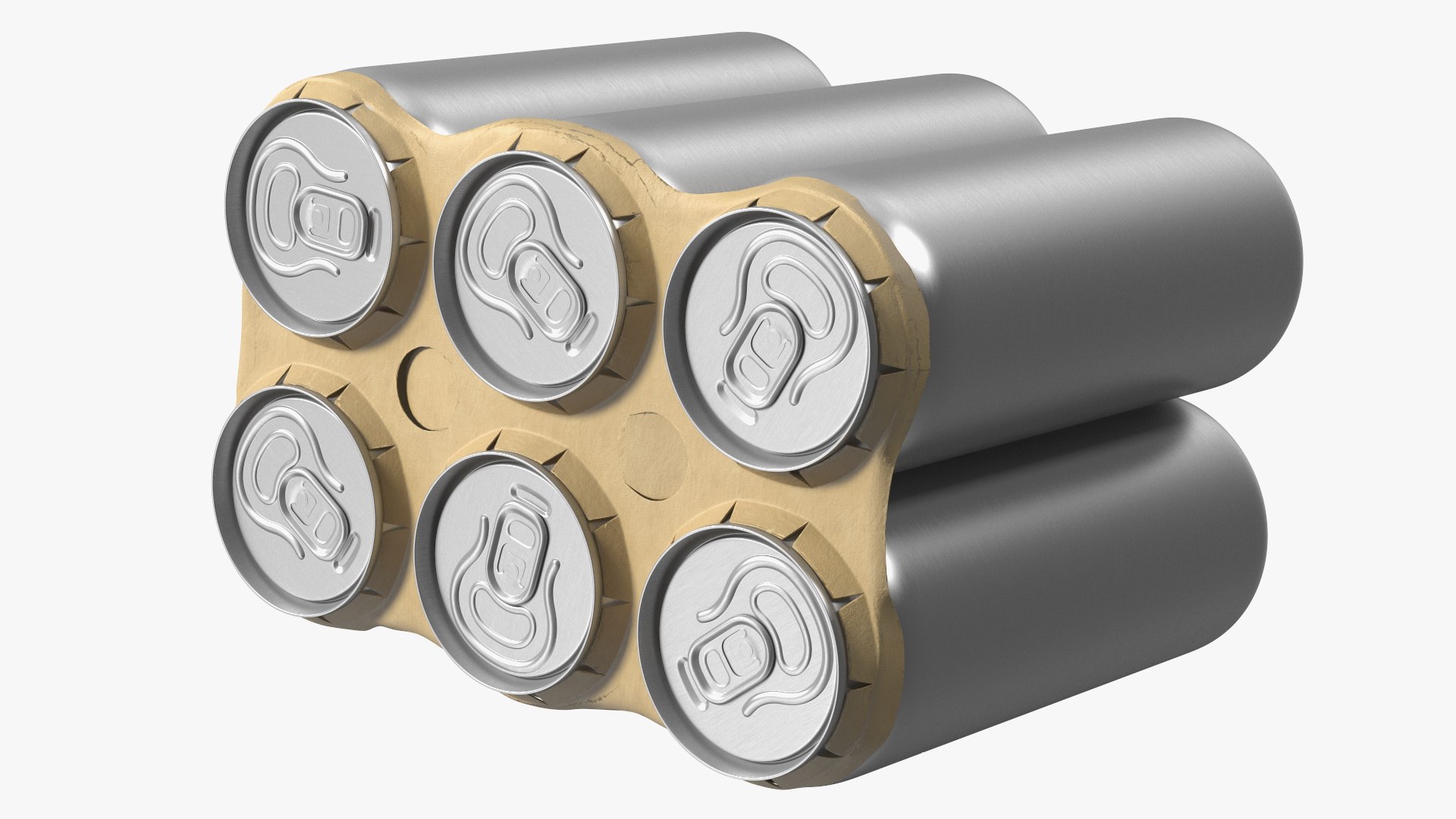 Cardboard Large Can Holder 6 Pack 3D Model - TurboSquid 2137568