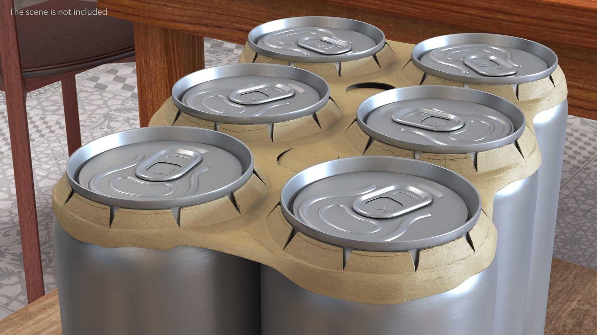 Cardboard Large Can Holder 6 Pack 3D Model - TurboSquid 2137568