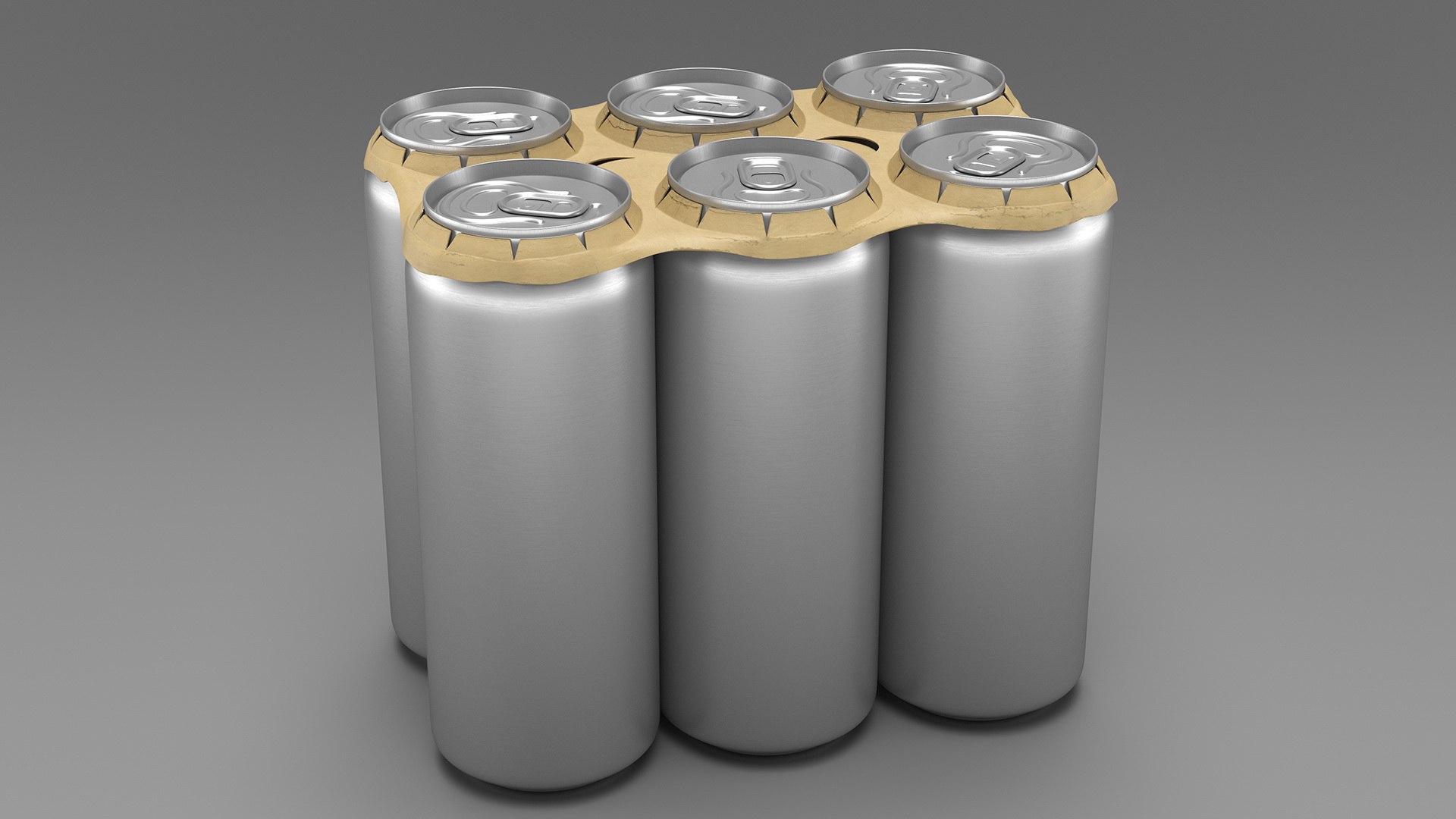 Cardboard Large Can Holder 6 Pack 3D Model - TurboSquid 2137568