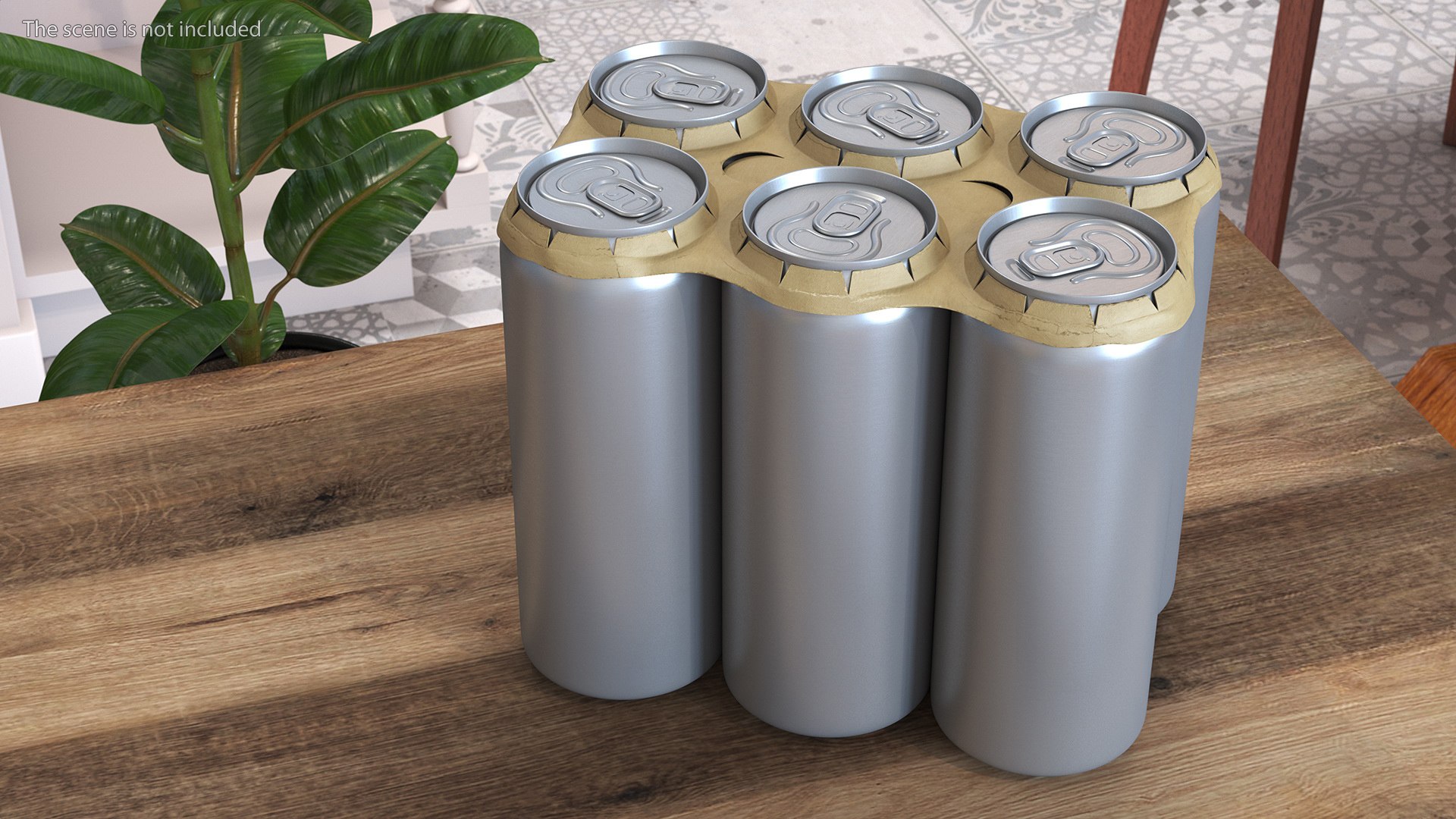 Cardboard Large Can Holder 6 Pack 3D Model - TurboSquid 2137568