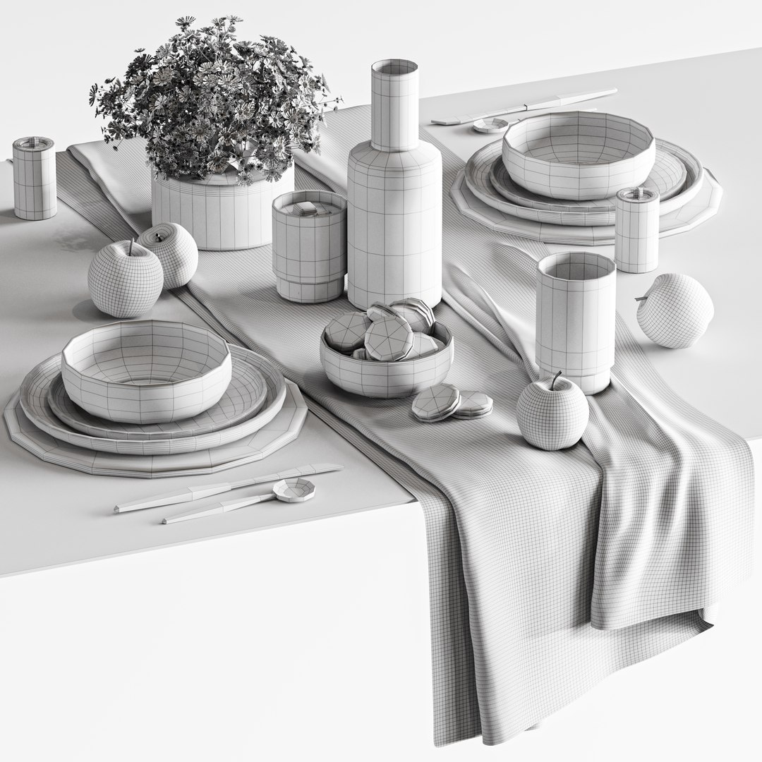 3D 10 Tableware Collection Vol1 - TurboSquid 2301154