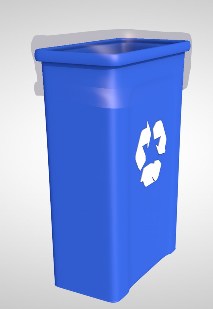 3D Office Recycle Bin Model - TurboSquid 1400375