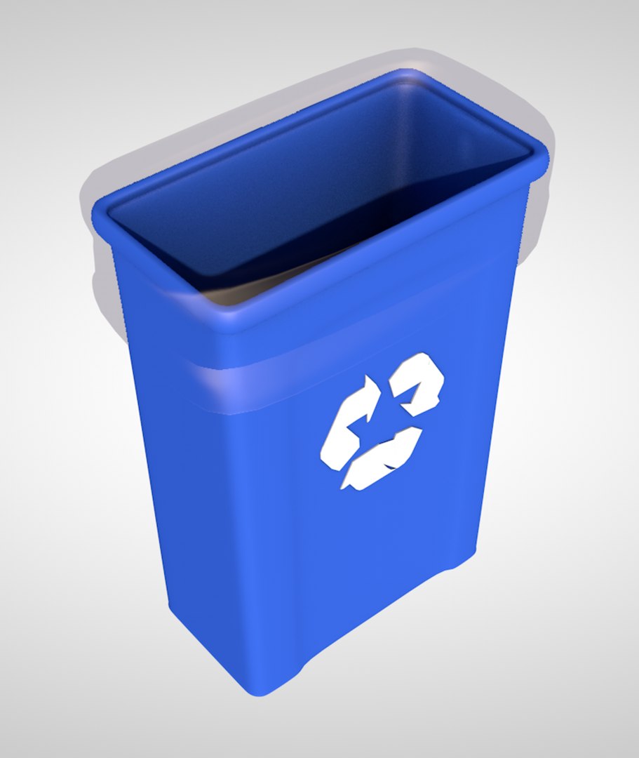 3D Office Recycle Bin Model - TurboSquid 1400375