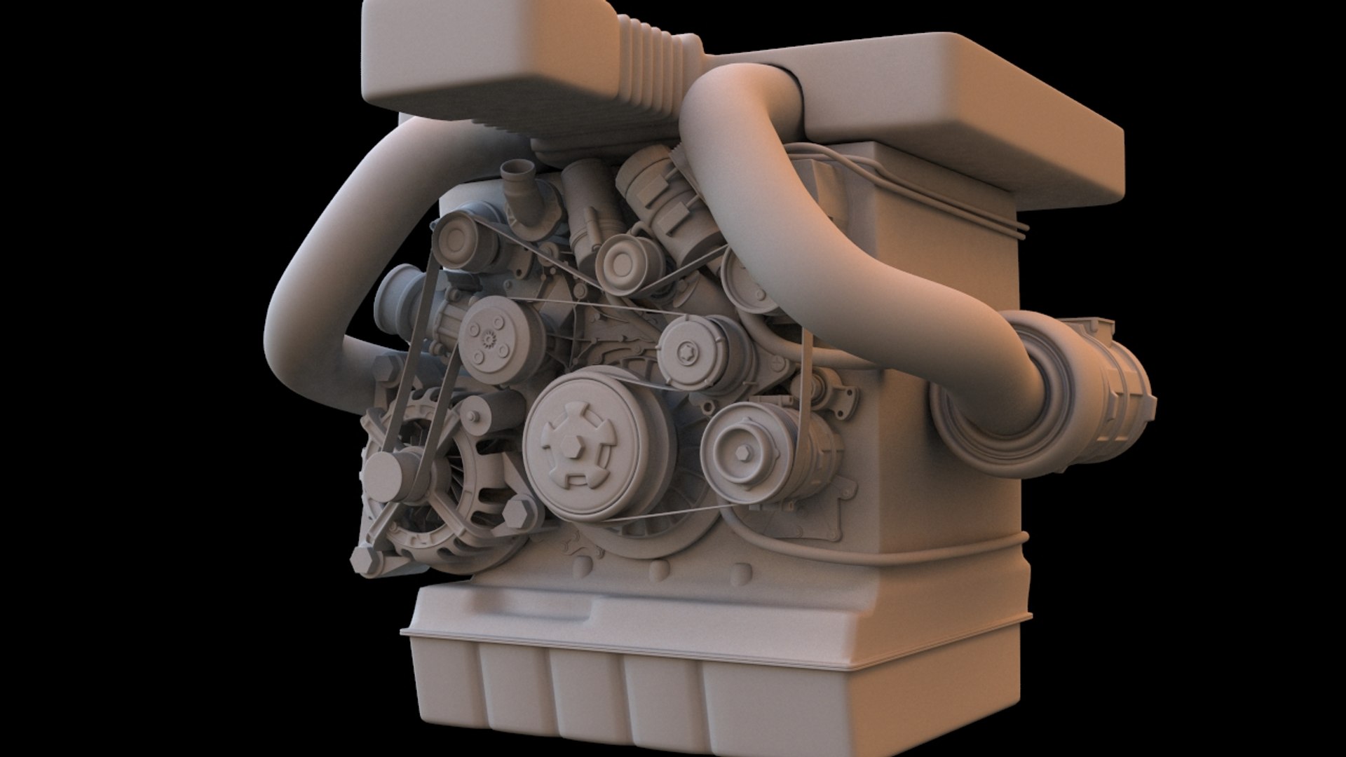 3d Model Car Engine