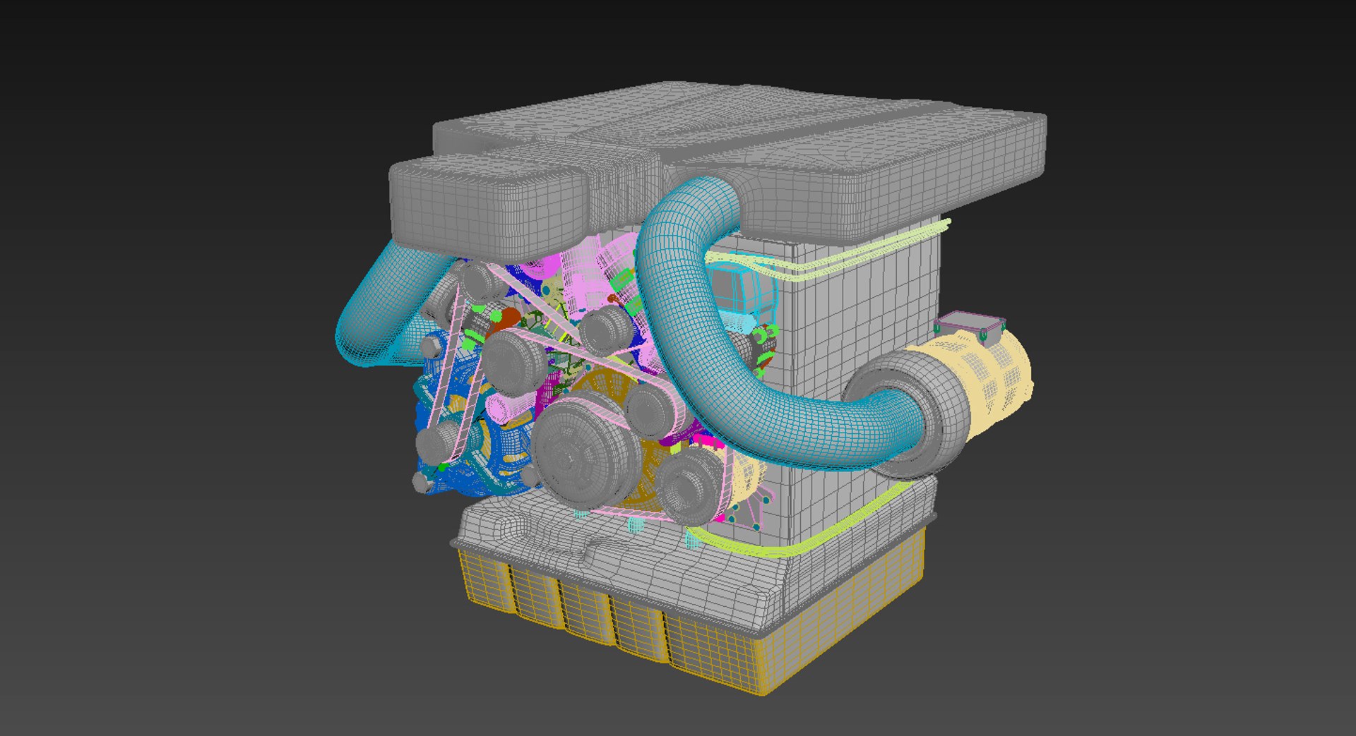 3d Model Car Engine