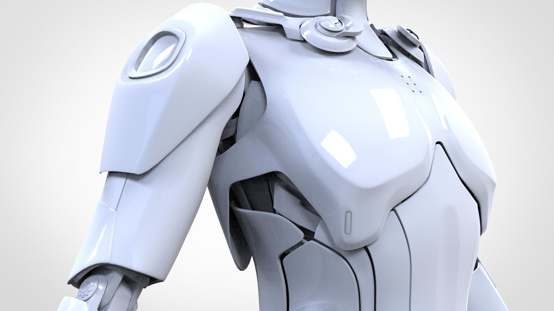 obj cyborg sci-fi robot