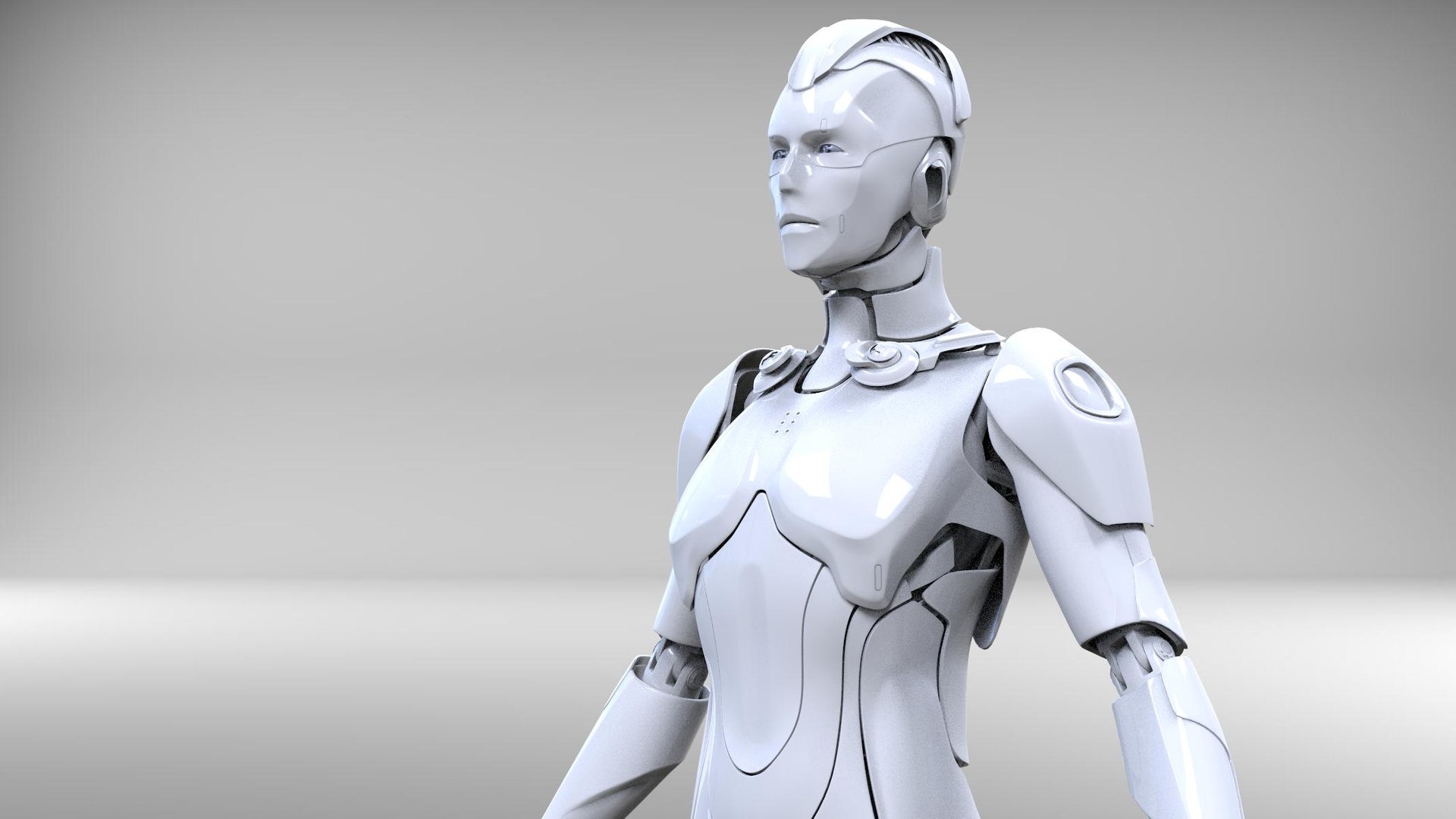 Obj Cyborg Sci-fi Robot