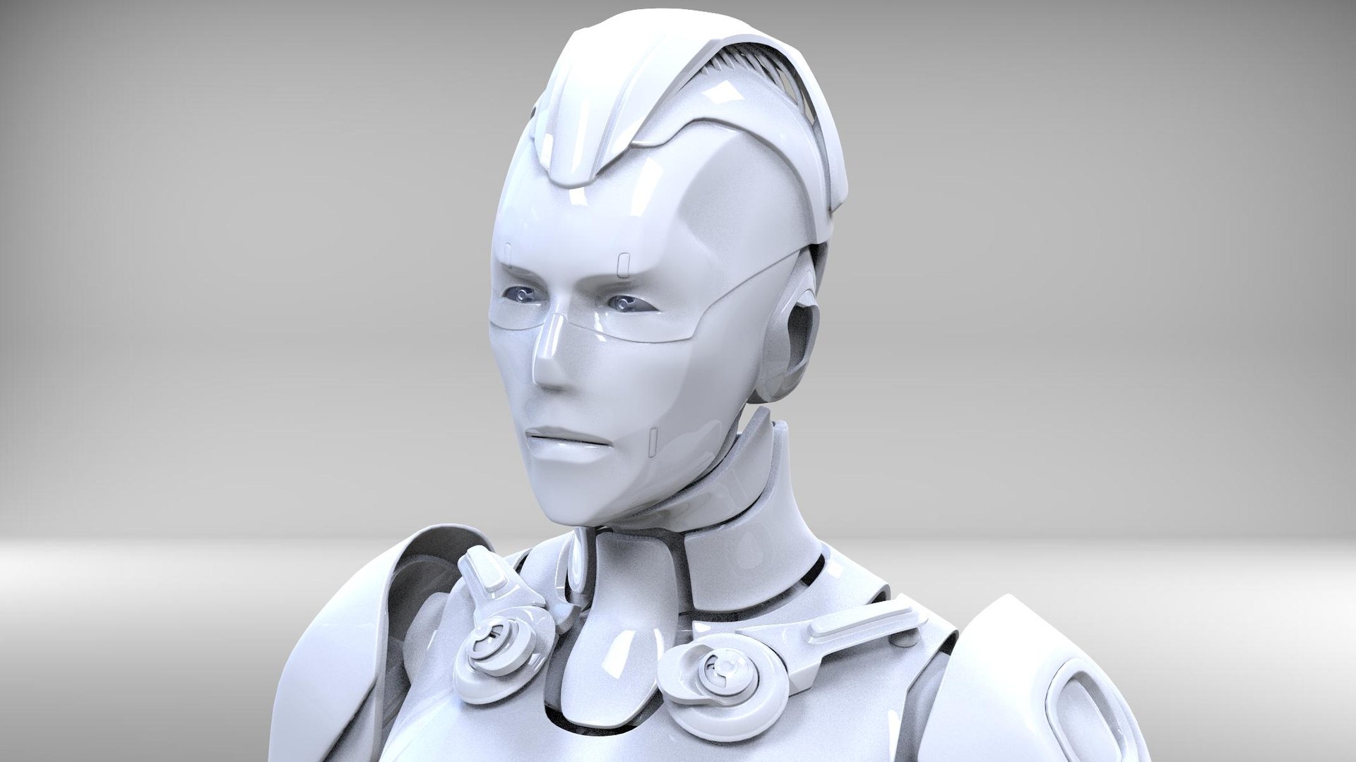 Obj Cyborg Sci-fi Robot