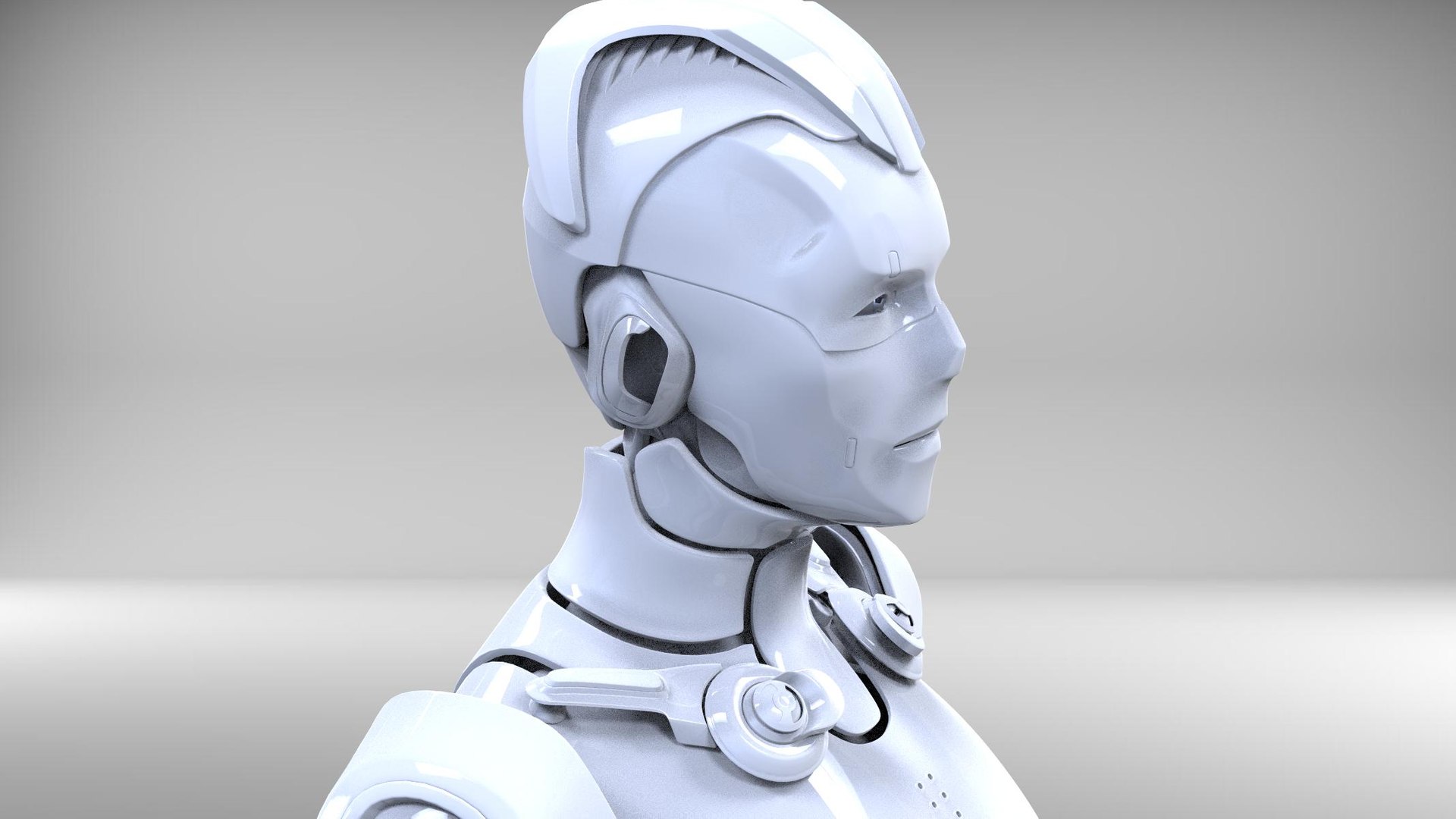 Obj Cyborg Sci-fi Robot