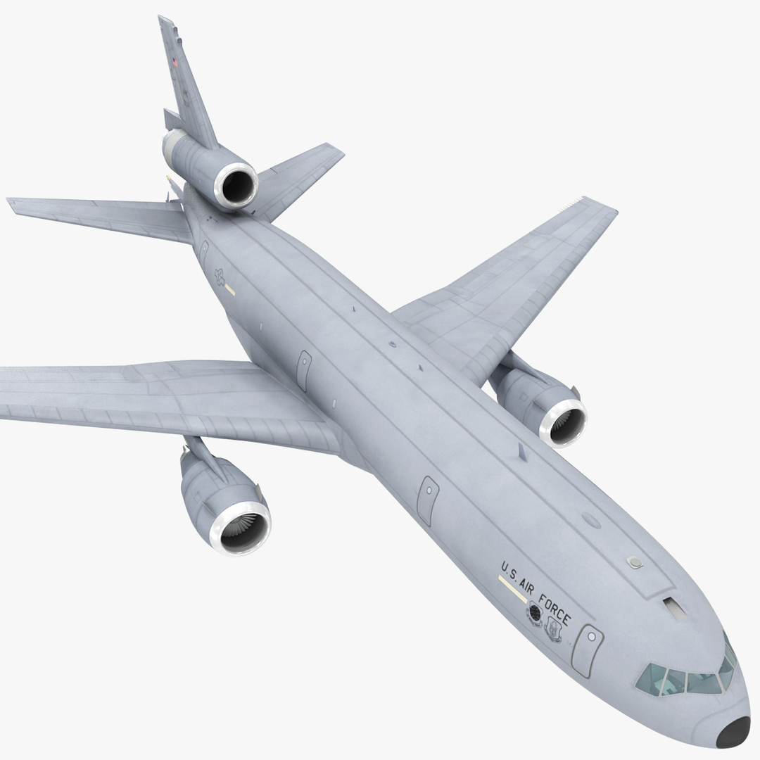 3d model mcdonnell douglas kc-10 rigged