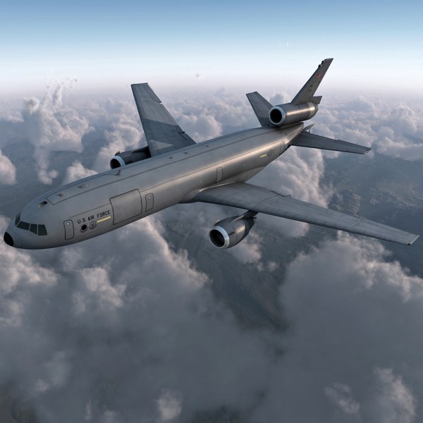 3d model mcdonnell douglas kc-10 rigged