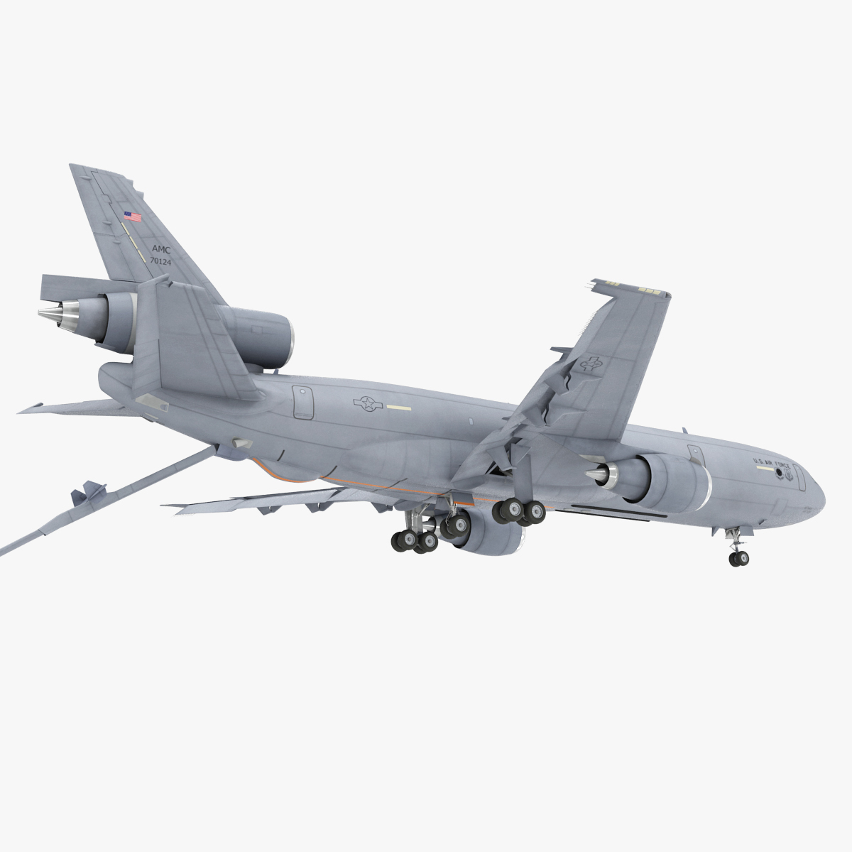 3d model mcdonnell douglas kc-10 rigged