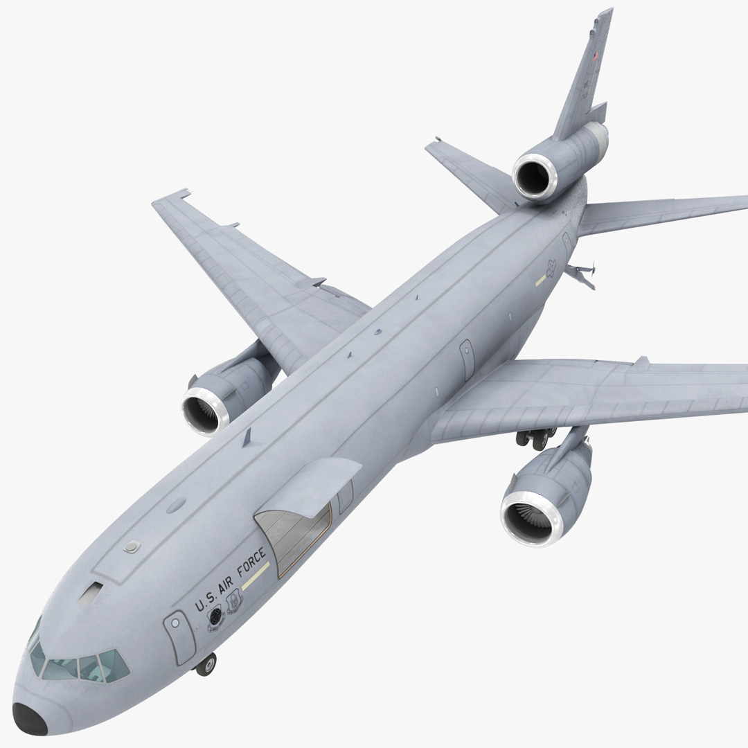 3d model mcdonnell douglas kc-10 rigged