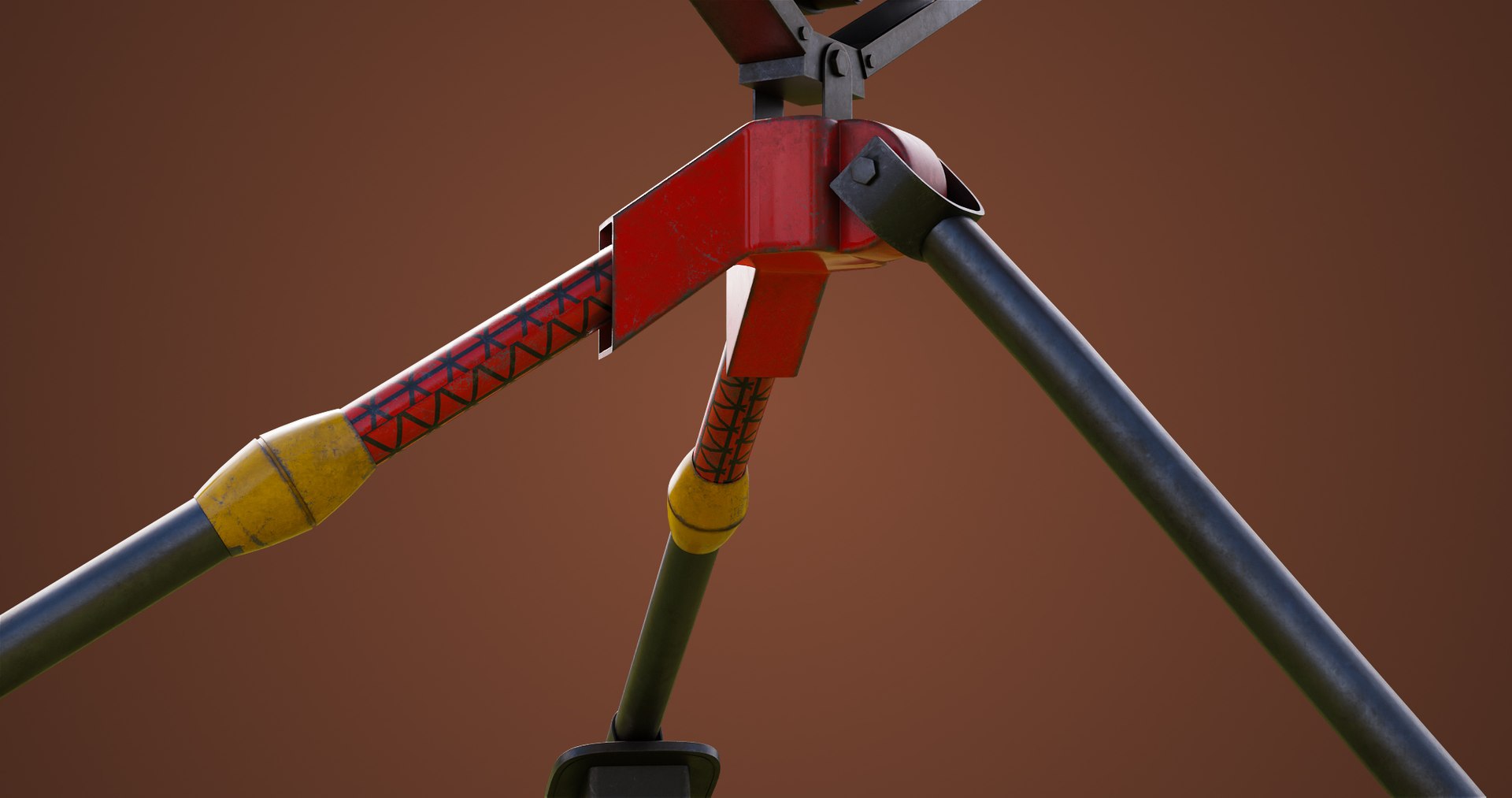 3D M134 Minigun Red Shark Skin All PBR Textures Included - TurboSquid ...