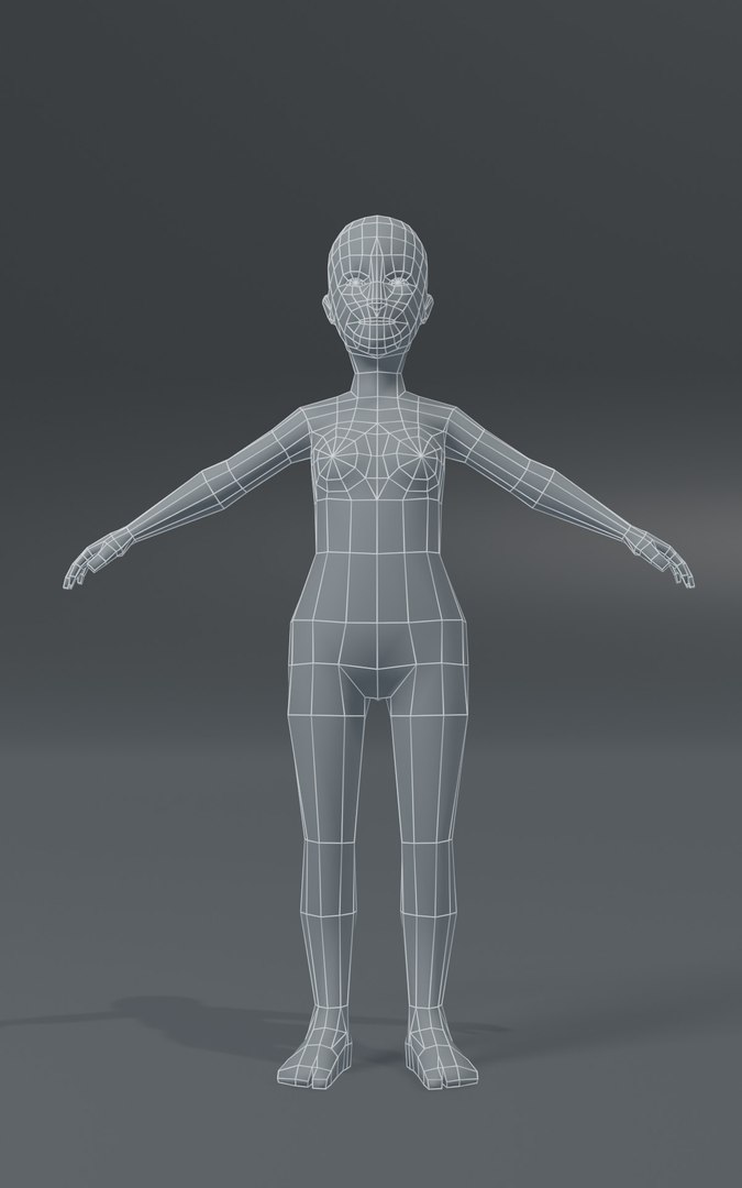 3D Human Body Base Mesh - TurboSquid 1651999