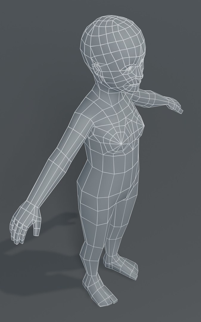 3D Human Body Base Mesh - TurboSquid 1651999