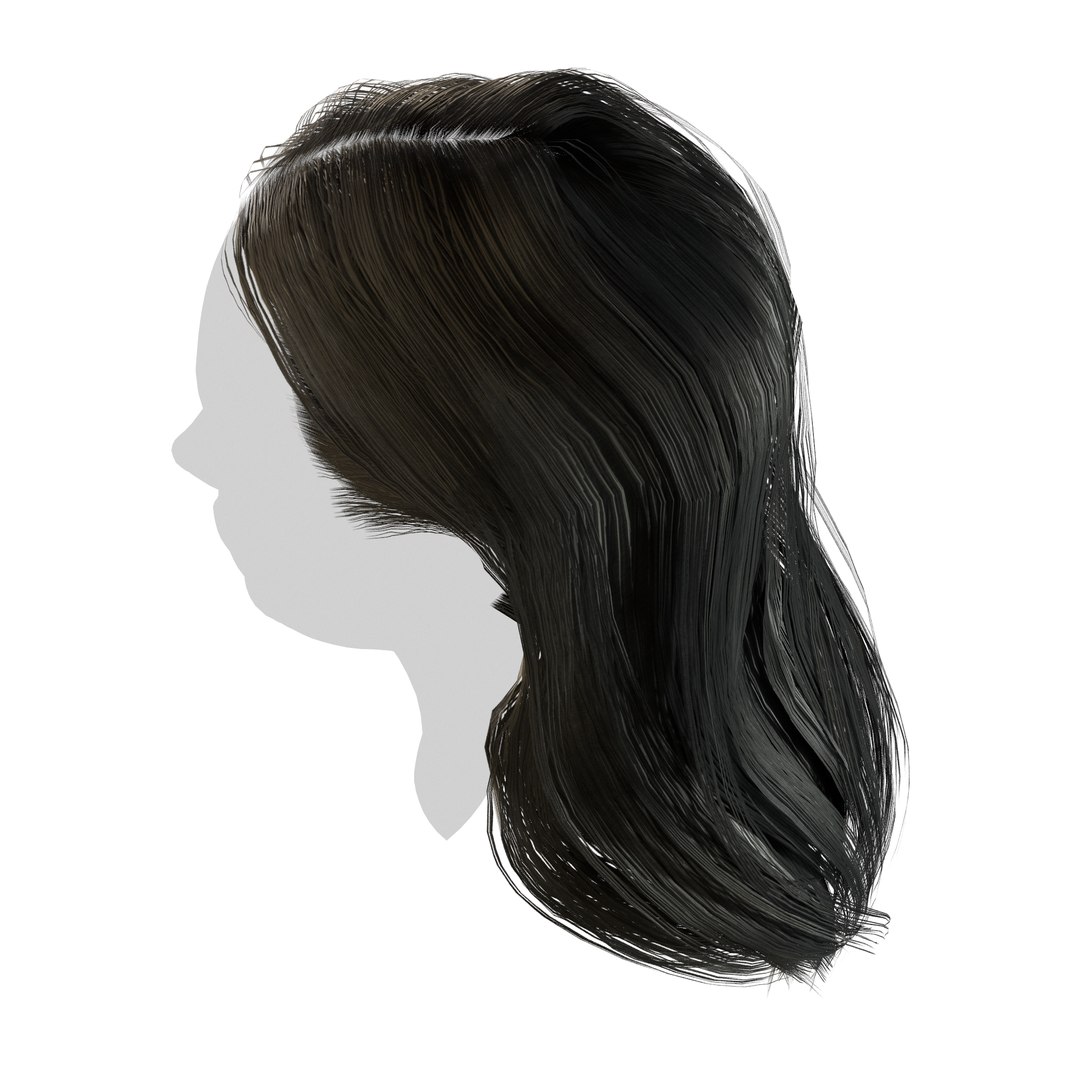 3D Hairstyle Layered Hair Middle - TurboSquid 1592922