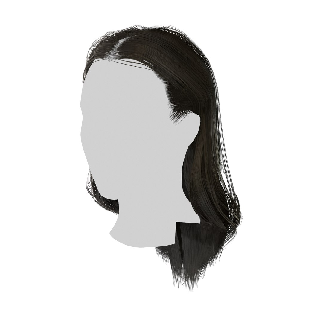 3D Hairstyle Layered Hair Middle - TurboSquid 1592922
