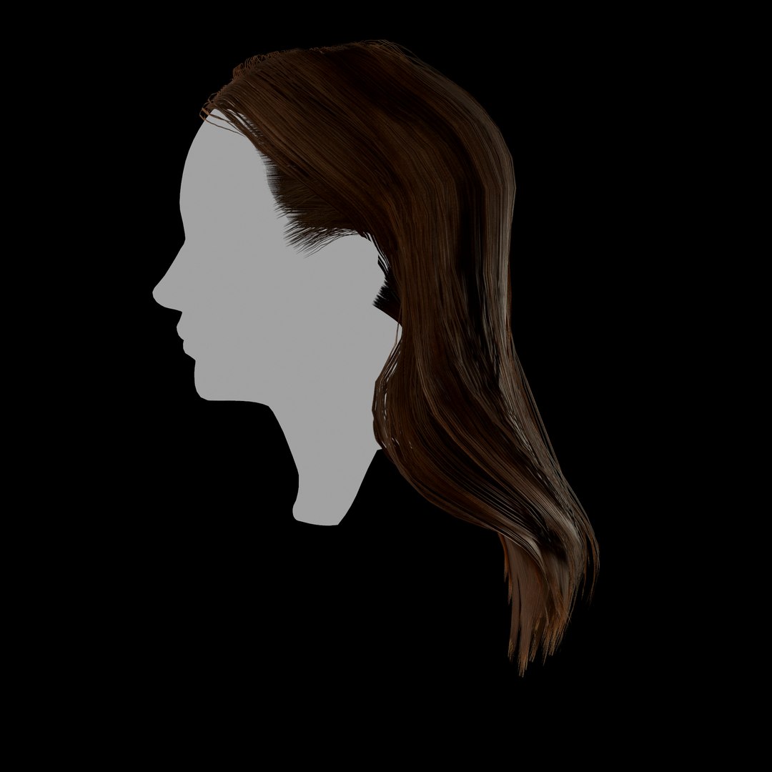 3D Hairstyle Layered Hair Middle - TurboSquid 1592922
