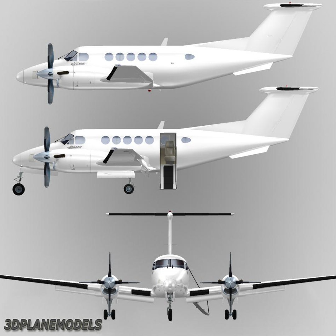 Beechcraft Super King Air 3d Model