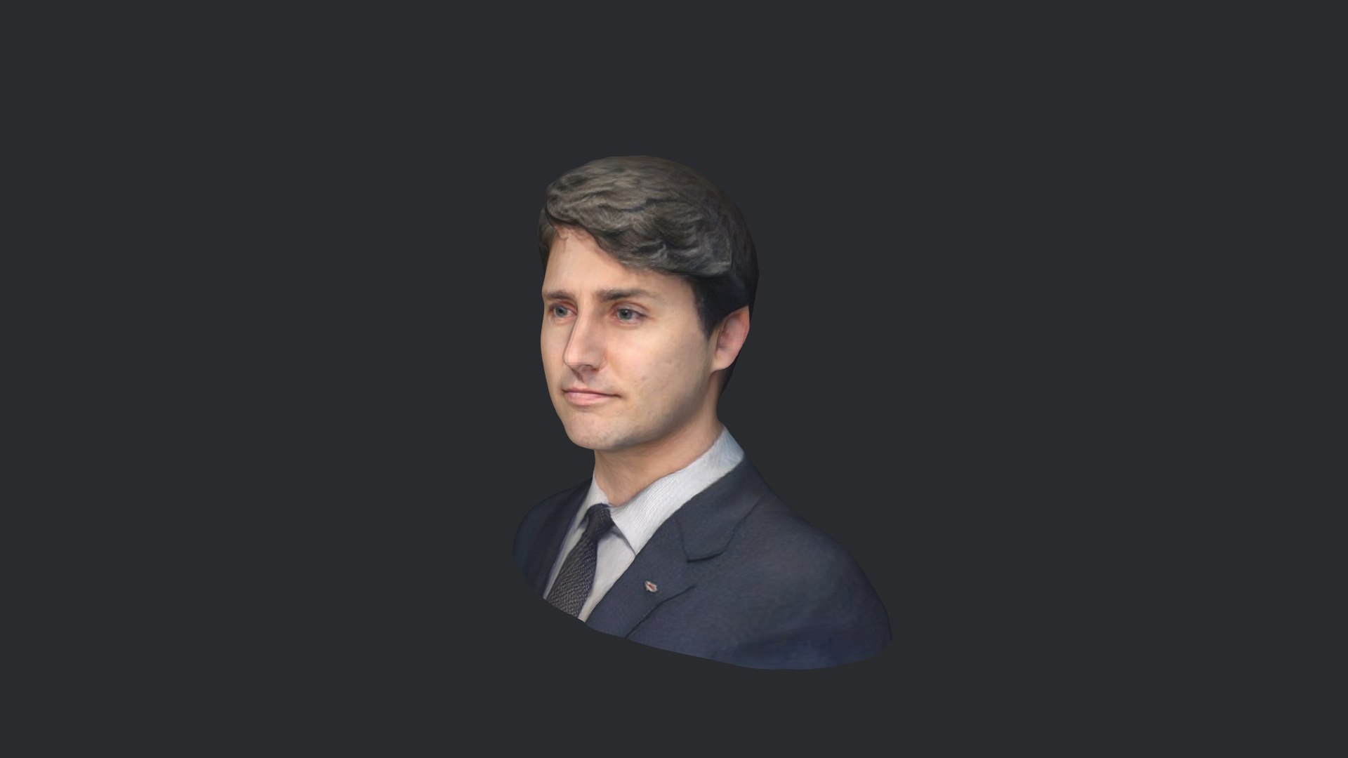 Justin Trudeau-Realistic Bust Head Ready 3D - TurboSquid 1874058
