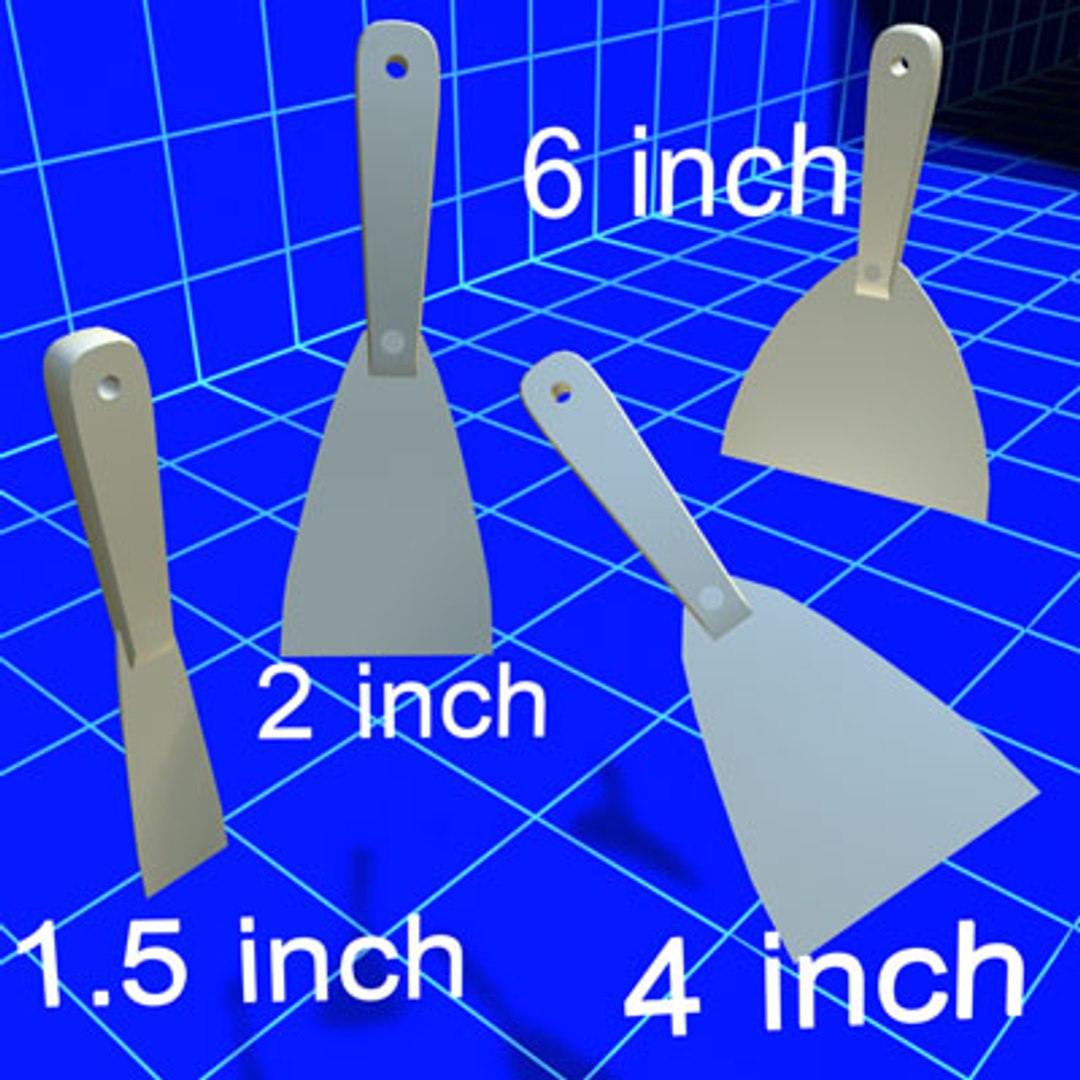 Drywall Mud Knives 01 3d Model