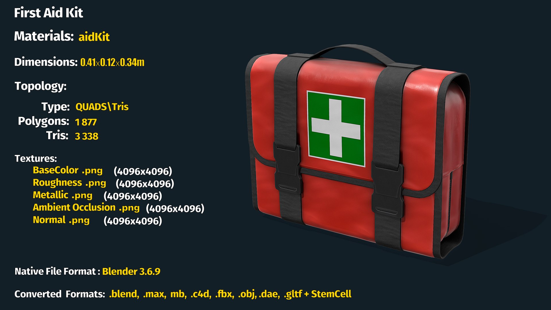 First Aid Kit 3D - TurboSquid 2215267