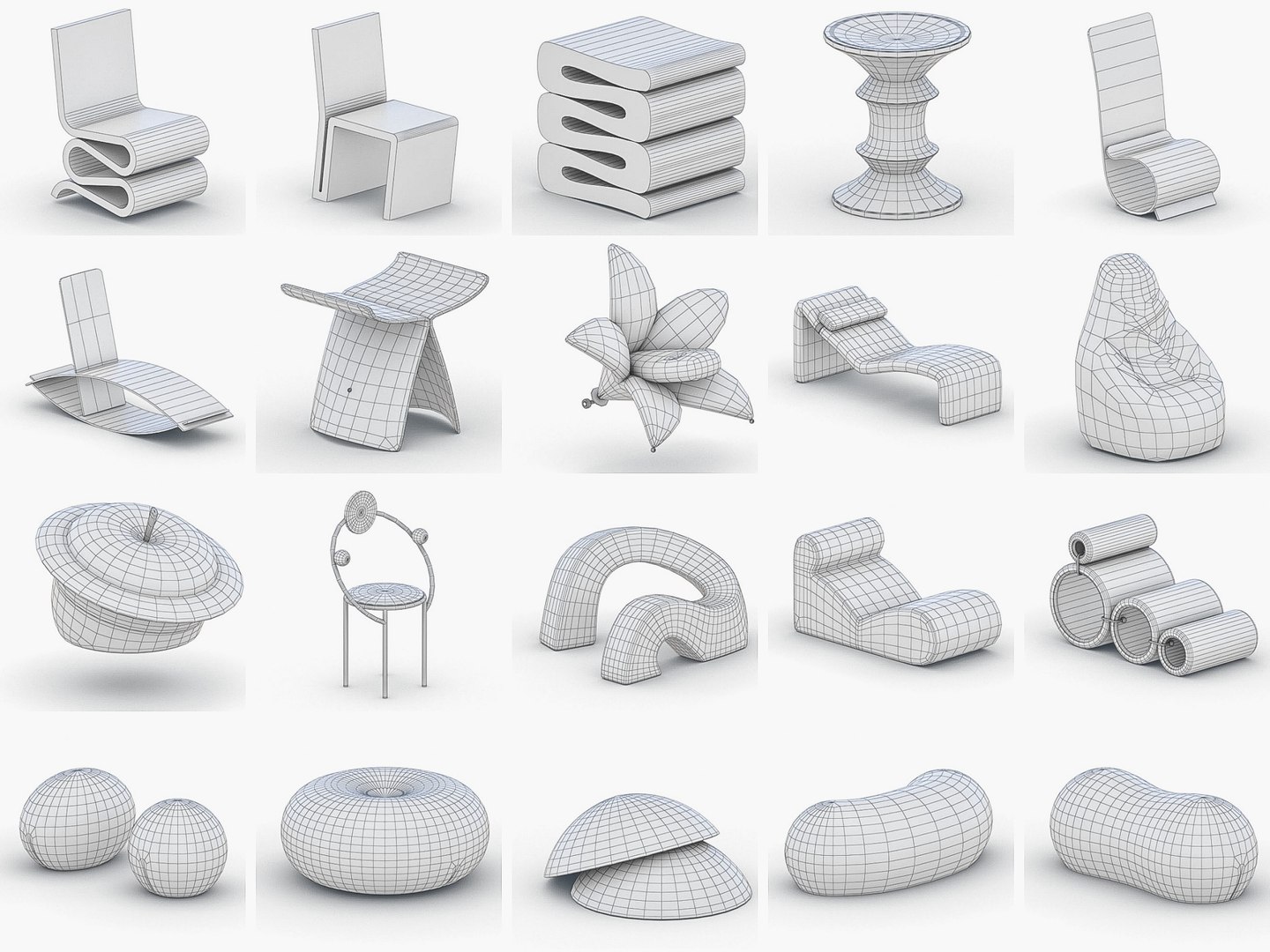 3D interior details elements - model - TurboSquid 1219409