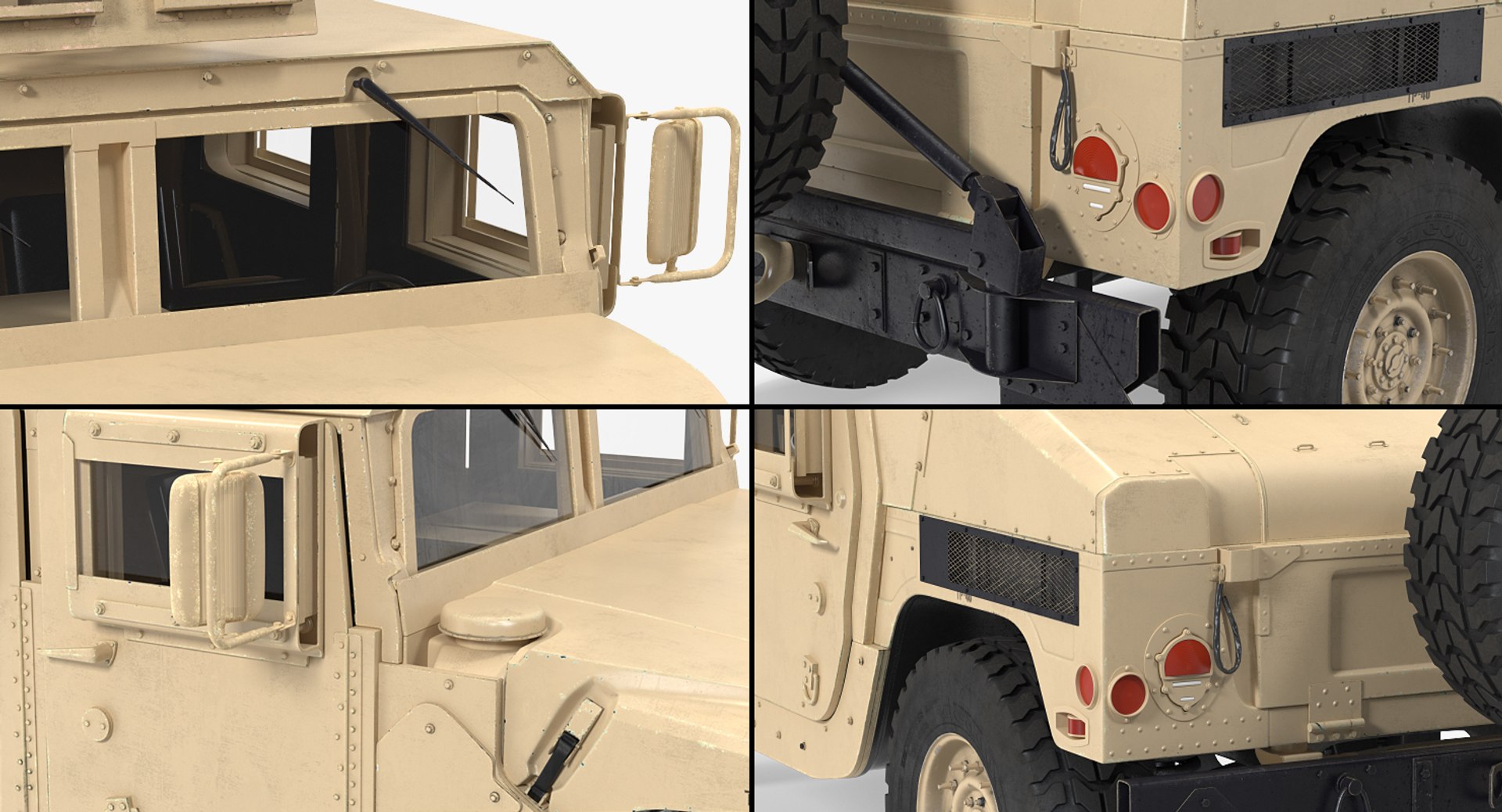 humvee m1151 enhanced armament 3d model