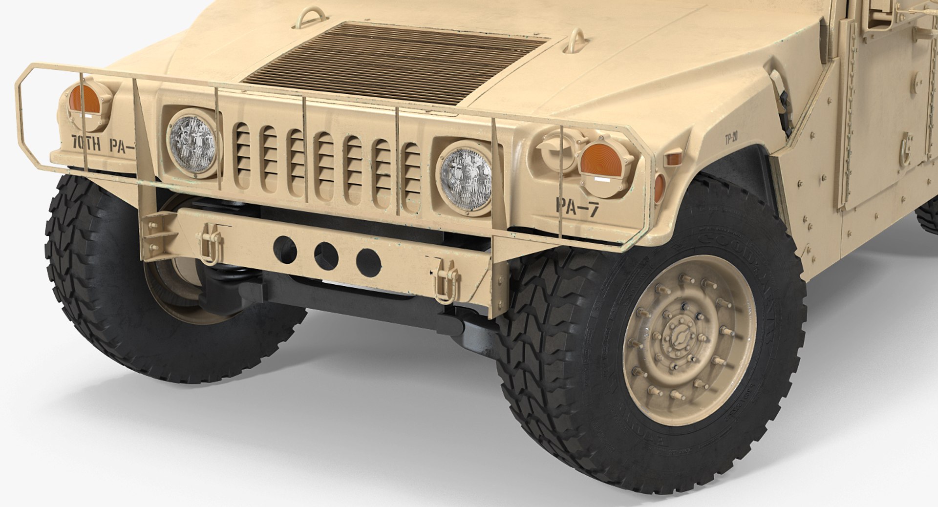 humvee m1151 enhanced armament 3d model