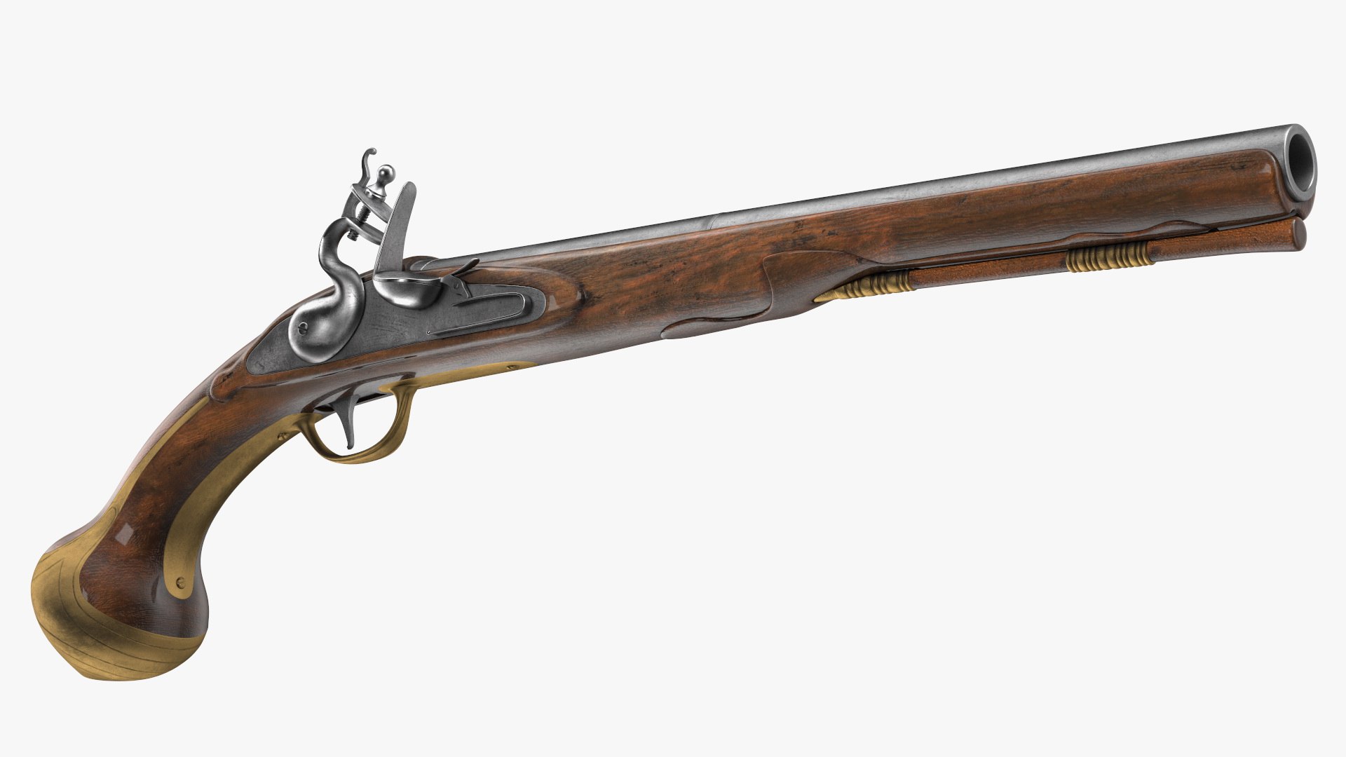 Flintlock Horse Pistol 3D Model - TurboSquid 2162368