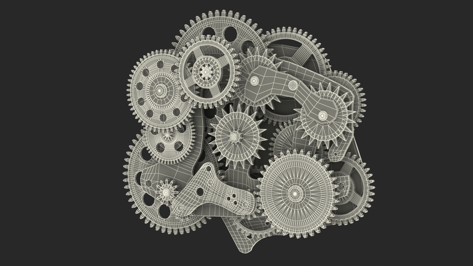 3D Cog Gears Mechanism Silver Model - TurboSquid 1654455