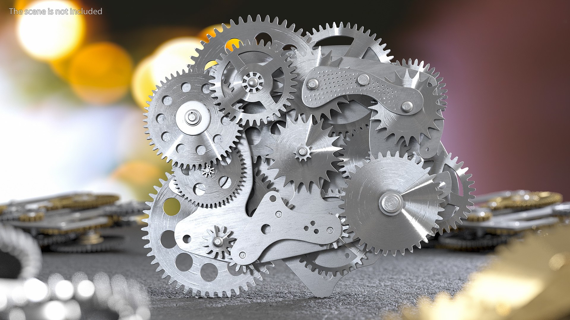 3D Cog Gears Mechanism Silver Model - TurboSquid 1654455