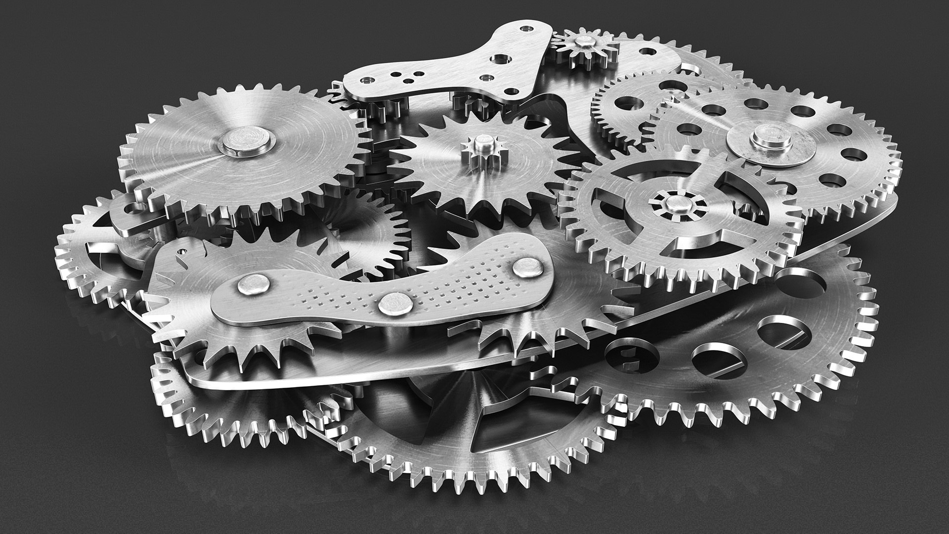 3D Cog Gears Mechanism Silver Model - TurboSquid 1654455