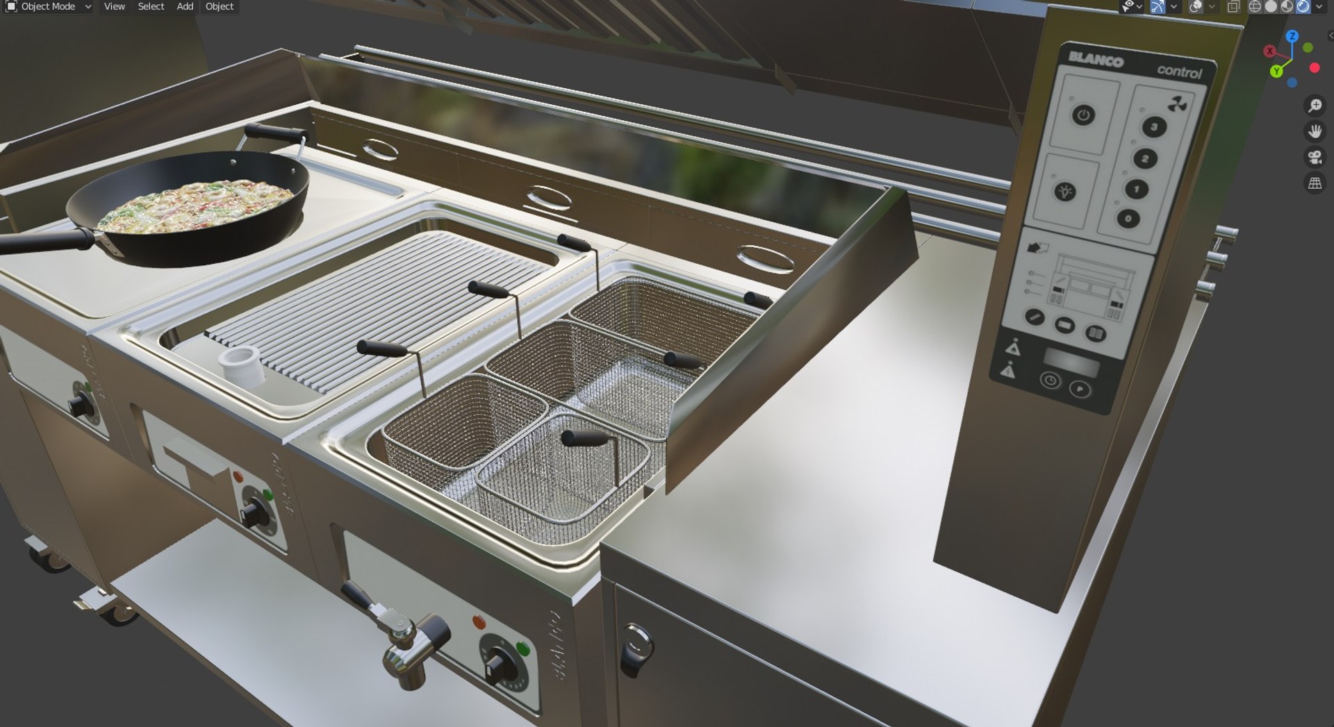 Blanco cook classic front cooker 3D model - TurboSquid 1856741