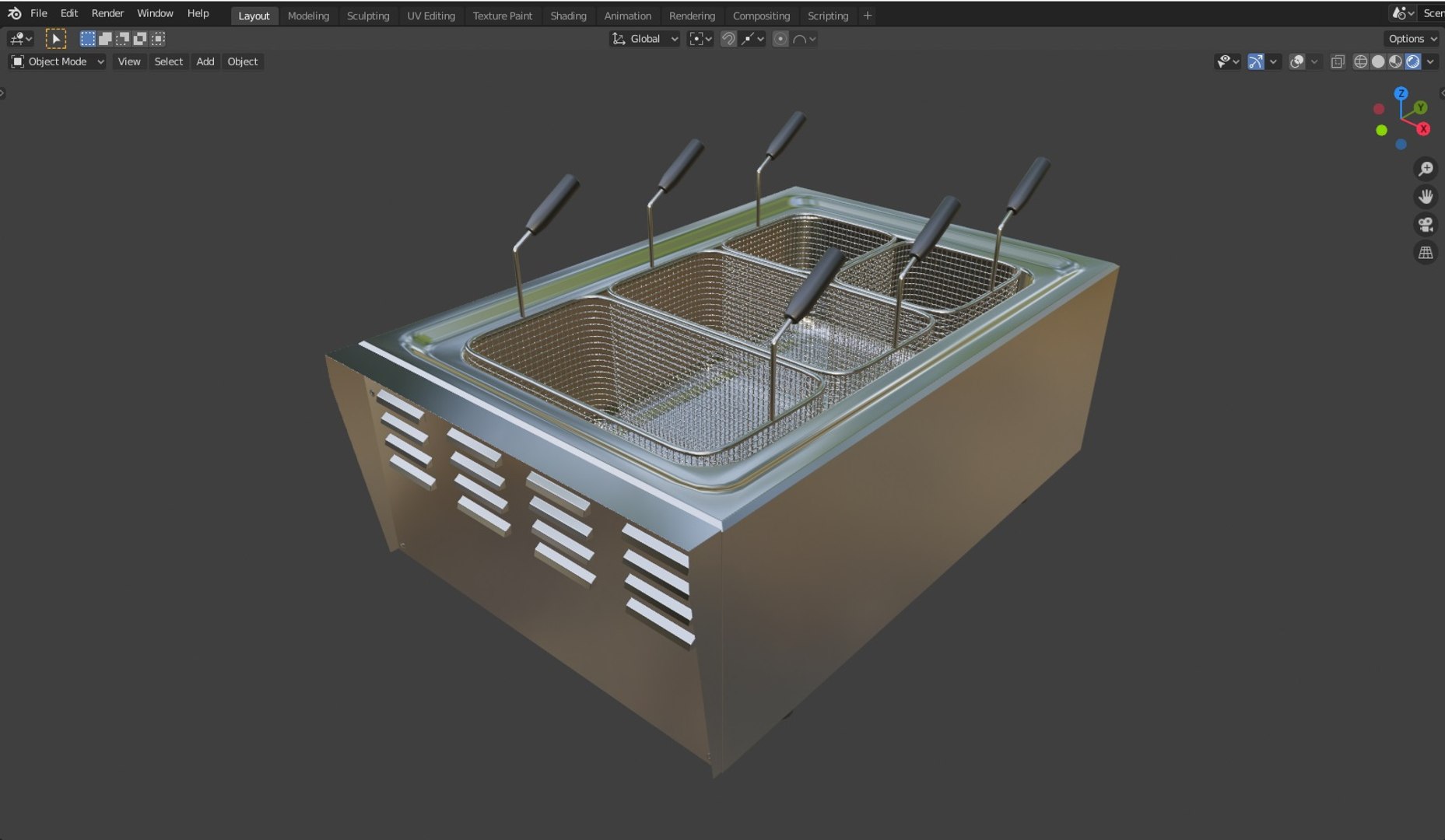 Blanco cook classic front cooker 3D model - TurboSquid 1856741