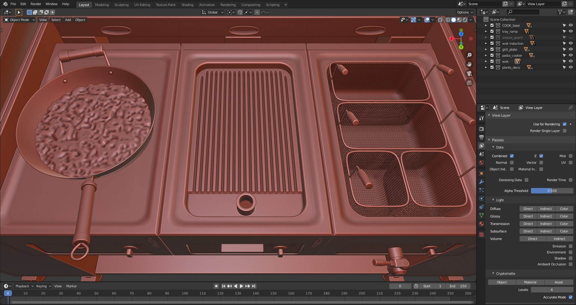 Blanco cook classic front cooker 3D model - TurboSquid 1856741