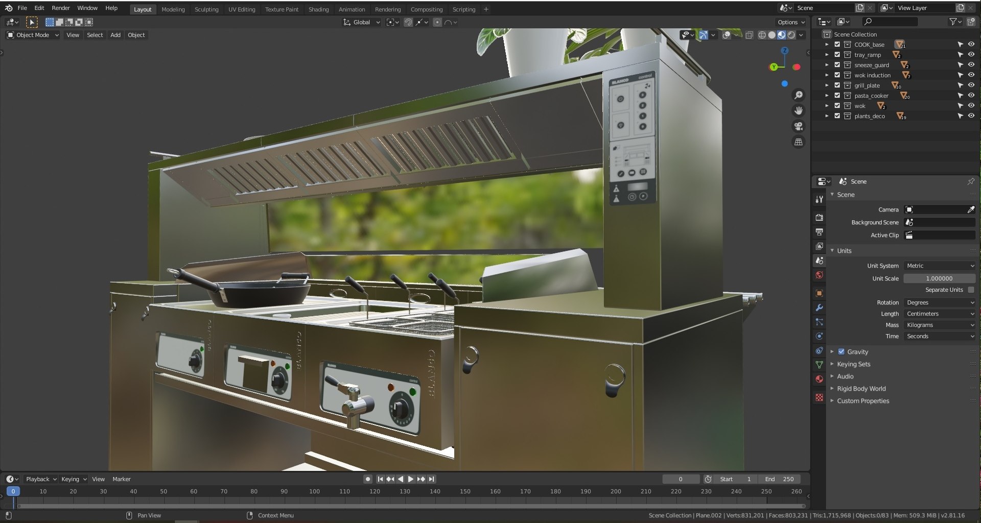 Blanco cook classic front cooker 3D model - TurboSquid 1856741