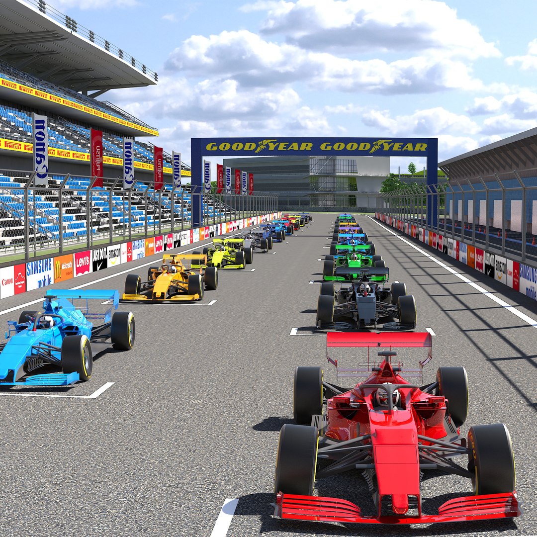 F1 Race Track 3D Model - TurboSquid 1562292