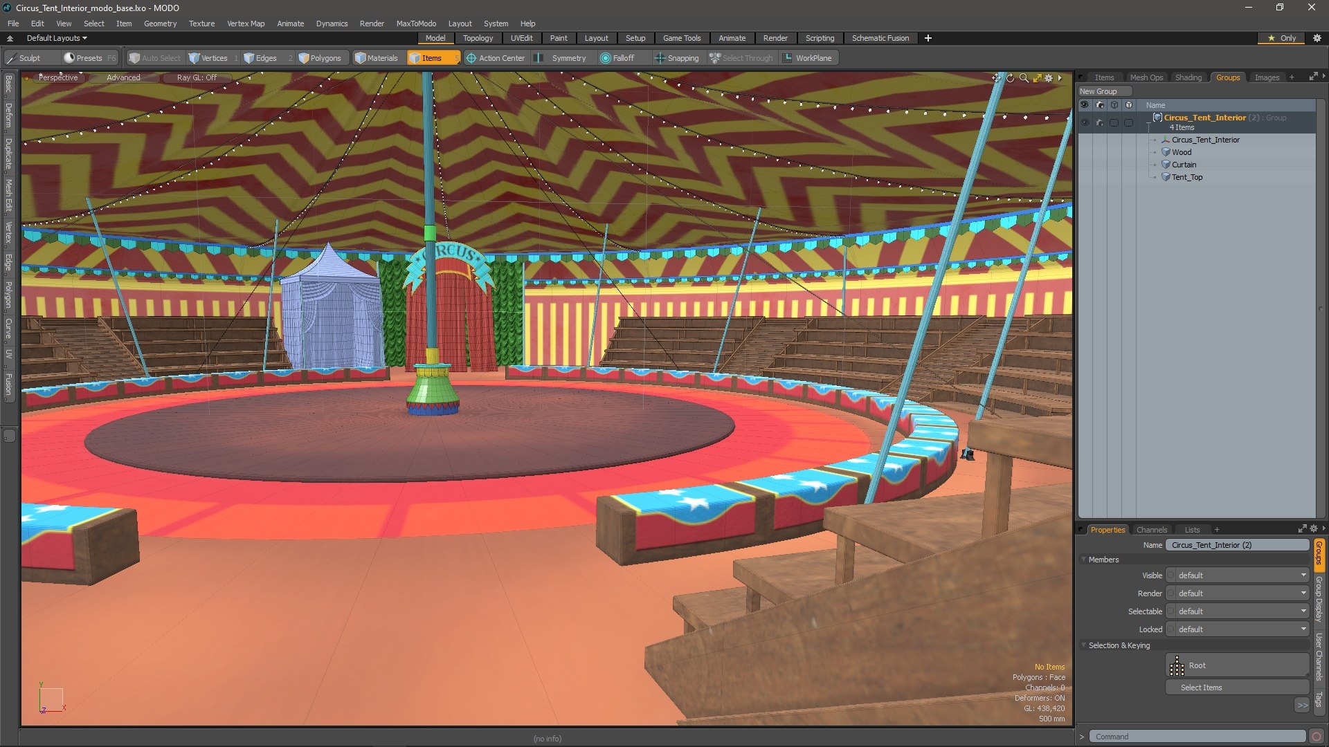 3D Circus Tent Interior - TurboSquid 2217496