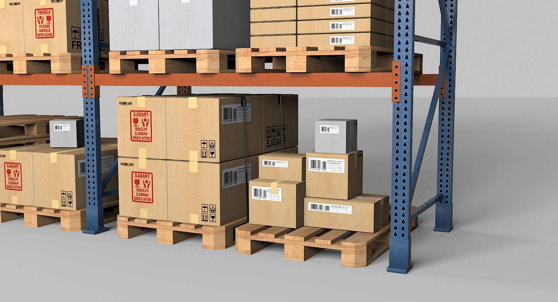 3D Pallet Rack - TurboSquid 1265174